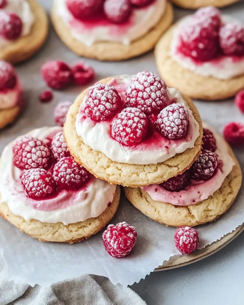 Fresh Raspberry Cream Cookies