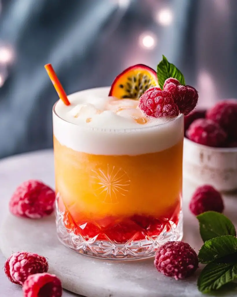 Raspberry Passionfruit Tequila Sour