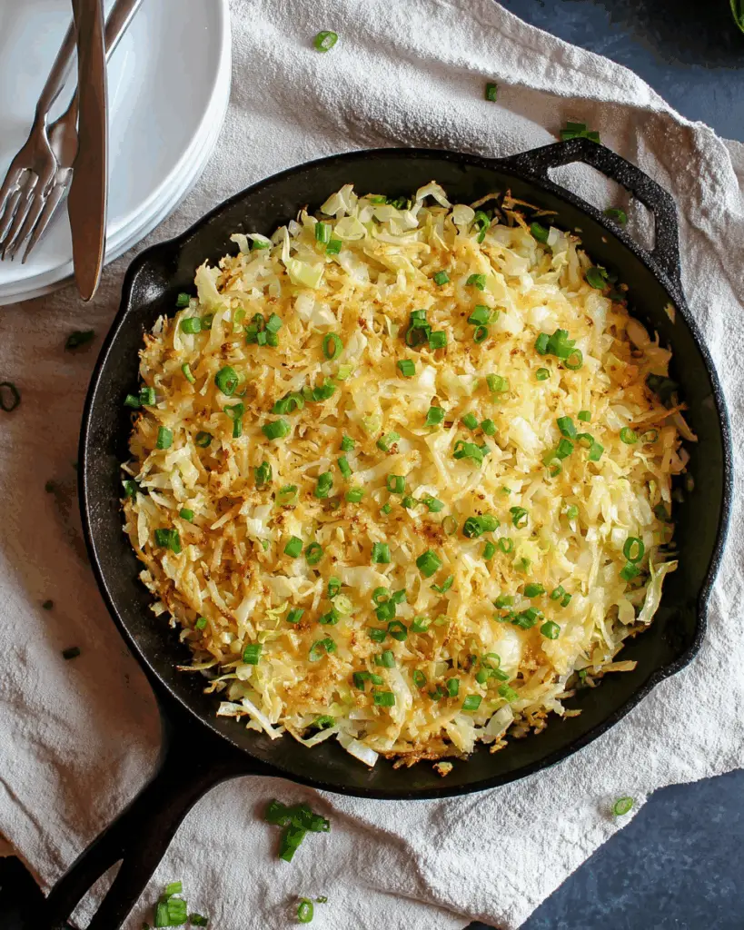 Irish Cheddar Cabbage Hash Brown Skillet