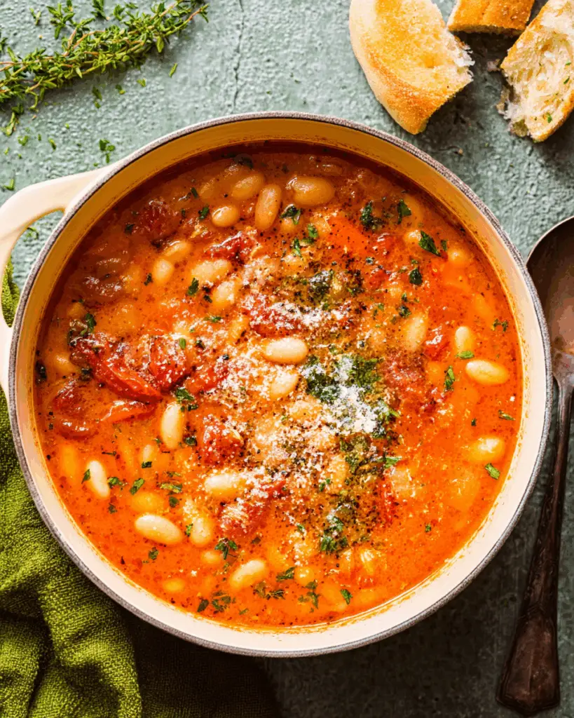 Tomato Cannellini Bean Soup