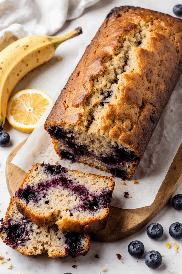 Blueberry Lemon Banana Bread