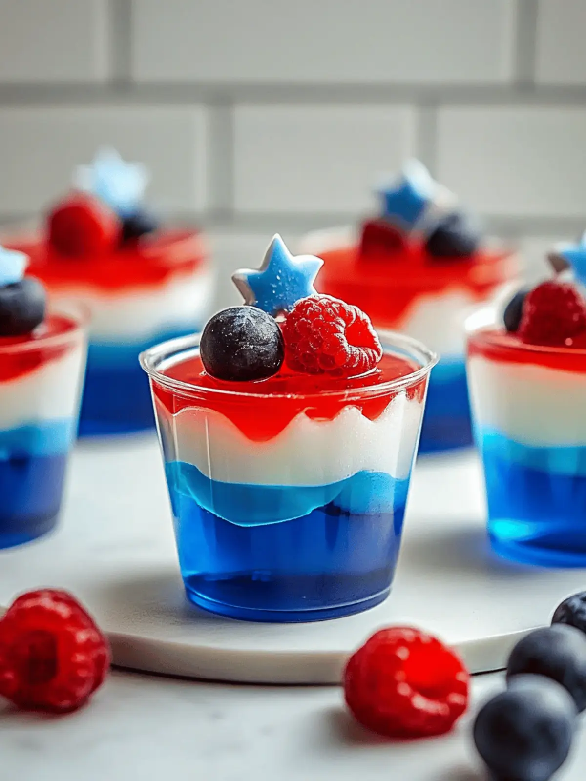 Irresistibly Fun Red, White, and Blue Jello Cups for Summer